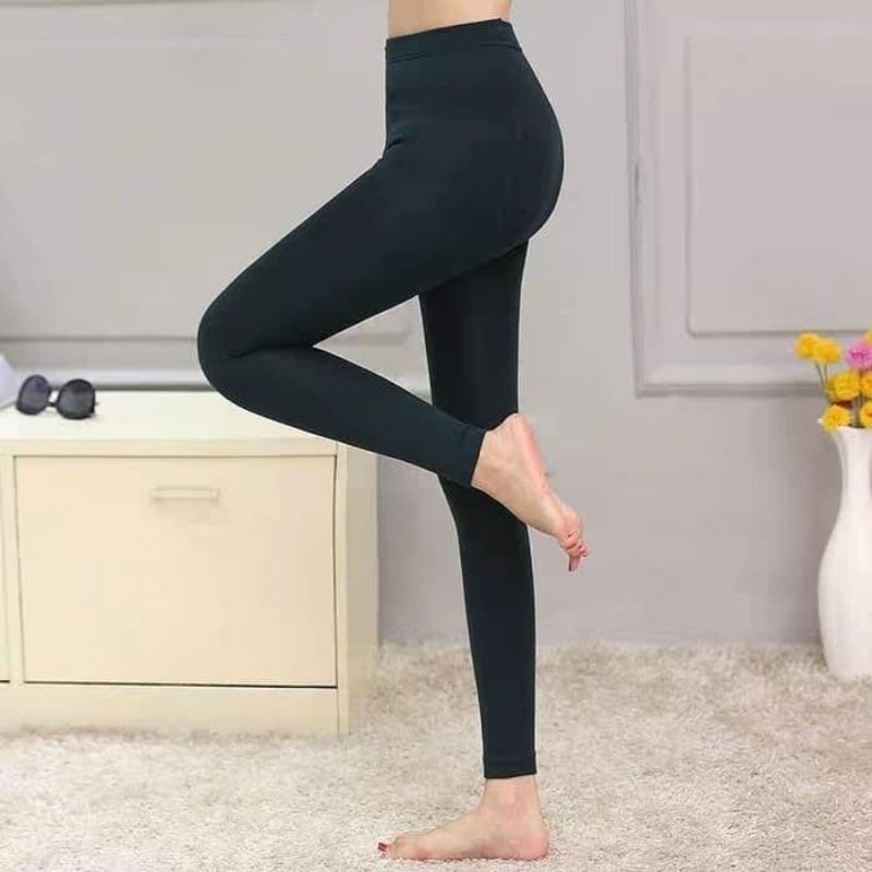Jual Legging Panjang Premium Standart Dan Jumbo Slim Fitting Hitam ...