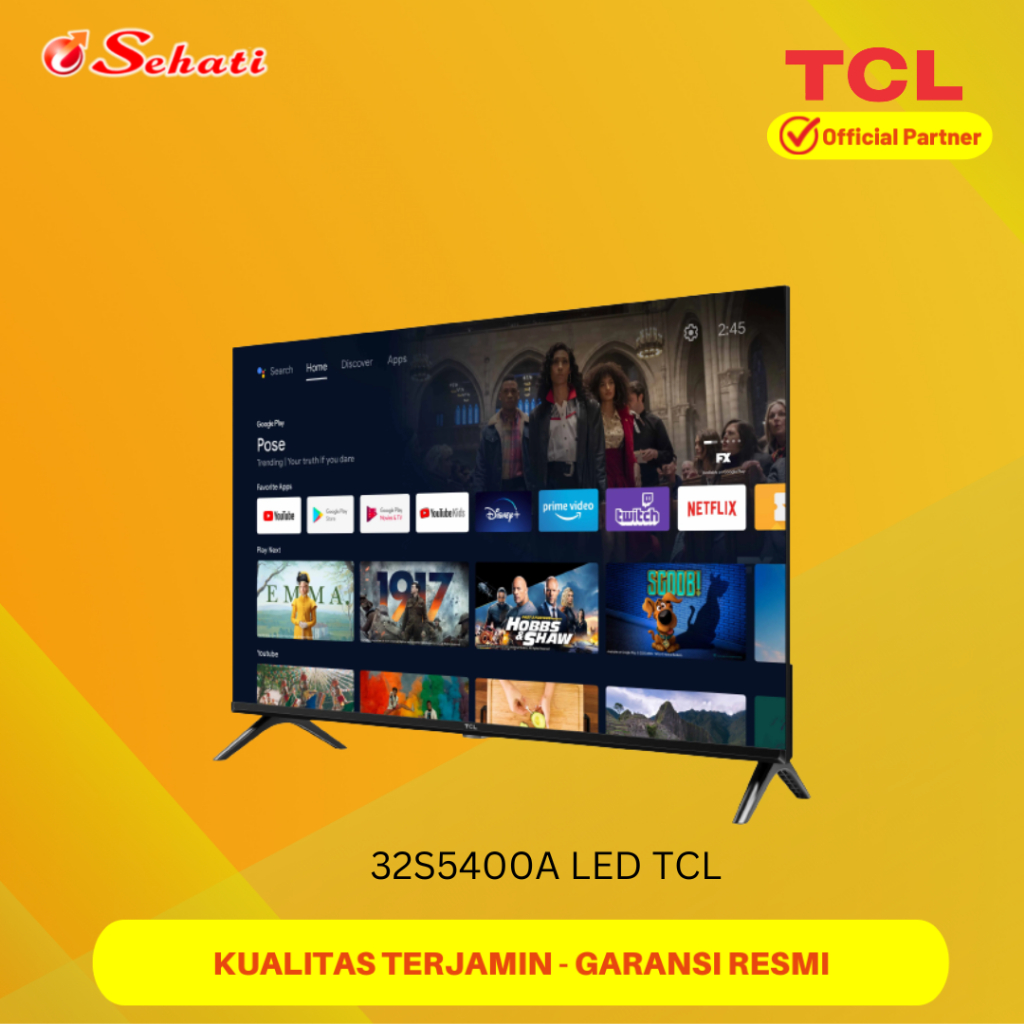 Jual TCL 32S5400A LED TCL [32 Inch] Frameless HD HDR TV with Android TV - TCL 32S5400A Garansi ...