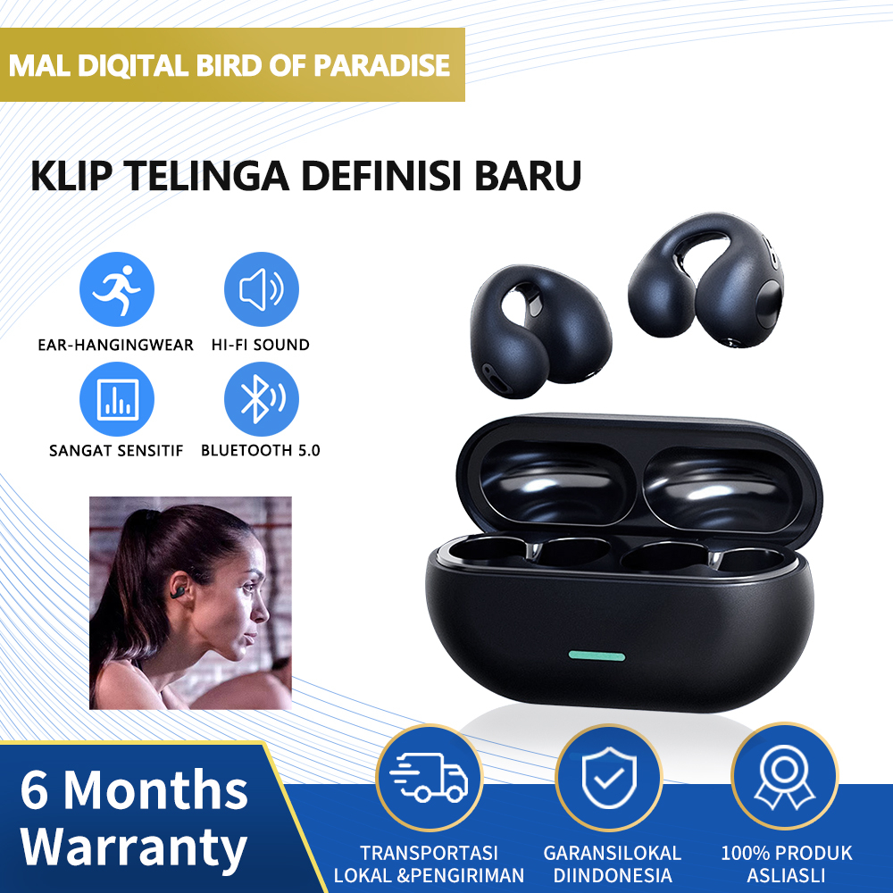 Jual Wireless Earphone 5.3 Bluetooth Konduksi Tulang Anting-Anting Headphone Nirkabel Headset ...