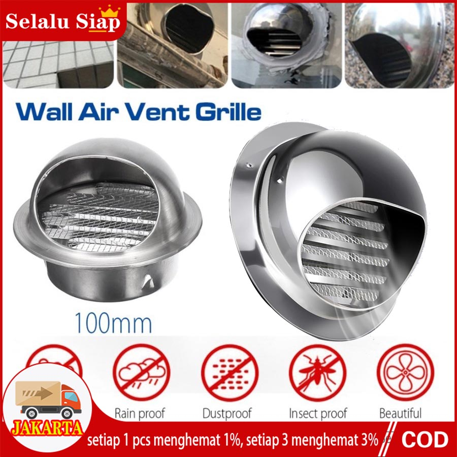 Jual Wall Air Vent Grille Ducting Ventilation Extractor Outlet Louvres ...