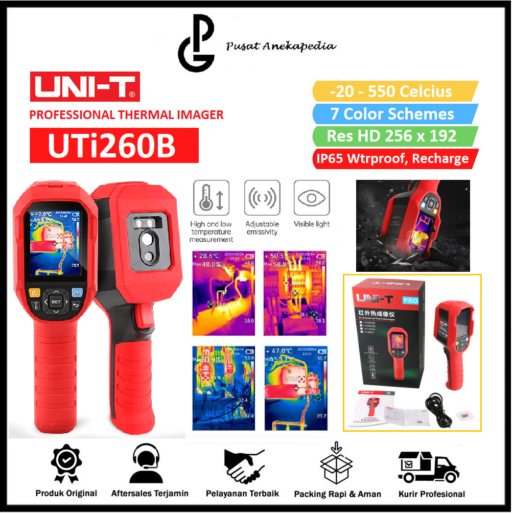 Jual UNI-T UTi260B Thermometer Thermal Imager Imaging Camera Thermal ...
