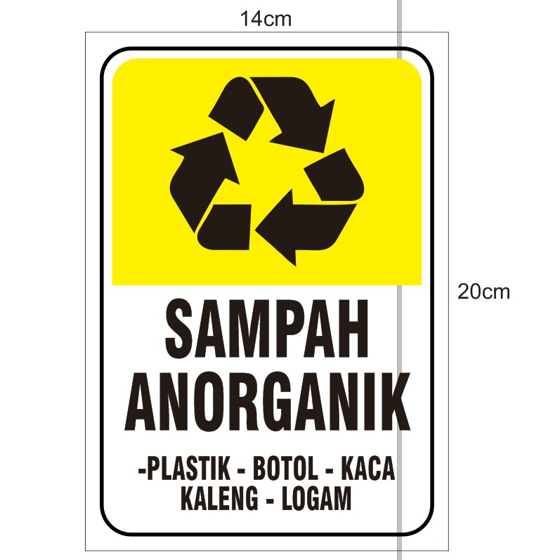 Jual Stiker label tempat sampah / stiker medis non medis / stiker ...