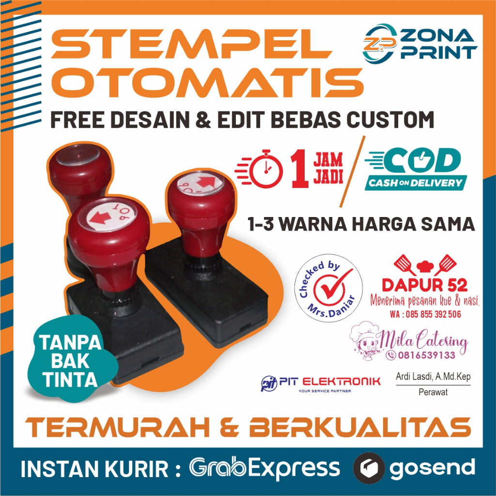 Jual Stempel otomatis logo, stempel lunas, stempel tanda tangan ...