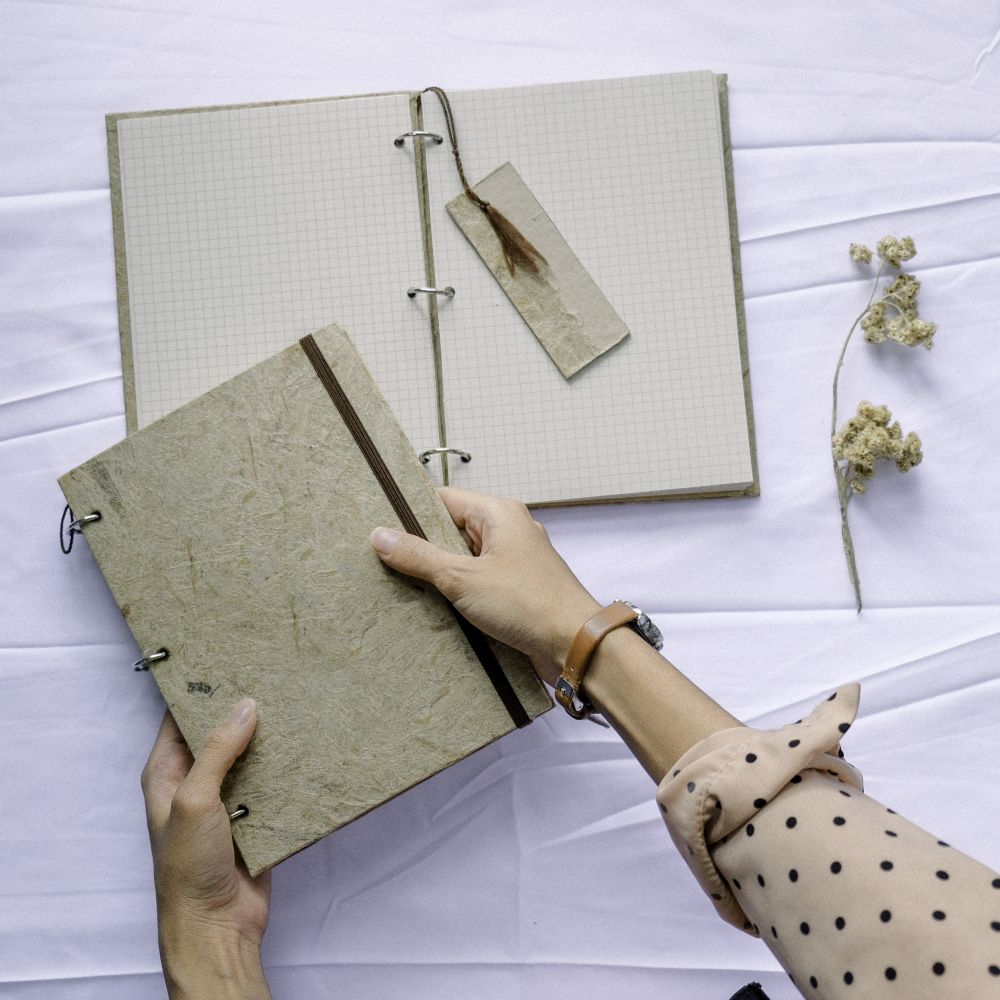 Jual REBCO Recycled Paper Hardcover Ring Notebook - A6 A5 / Kertas ...