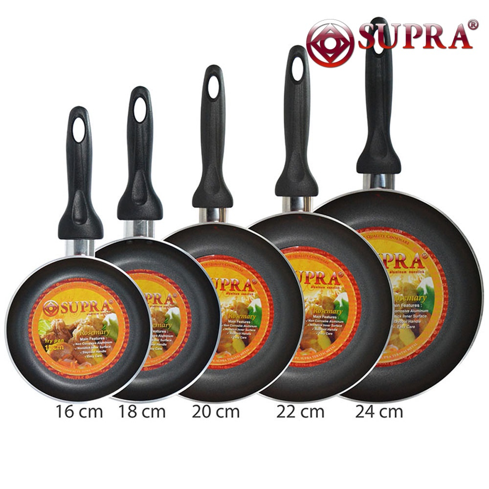 Jual Wajan Fry Pan 20/22/24cm I Panci Penggorengan Teflon SUPRA ...