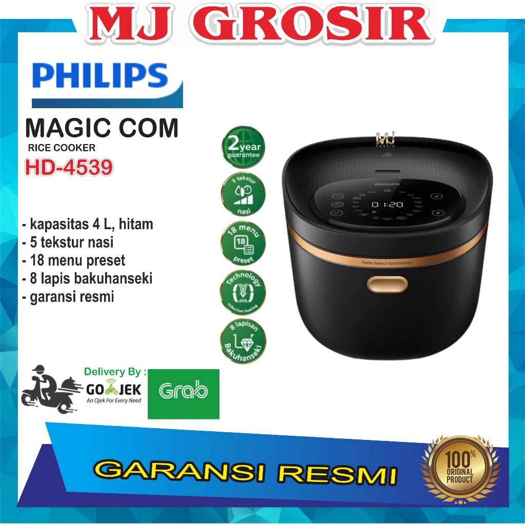 Jual MAGIC COM PHILIPS HD 4539 RICE COOKER HD4539 4 LITER | Shopee ...