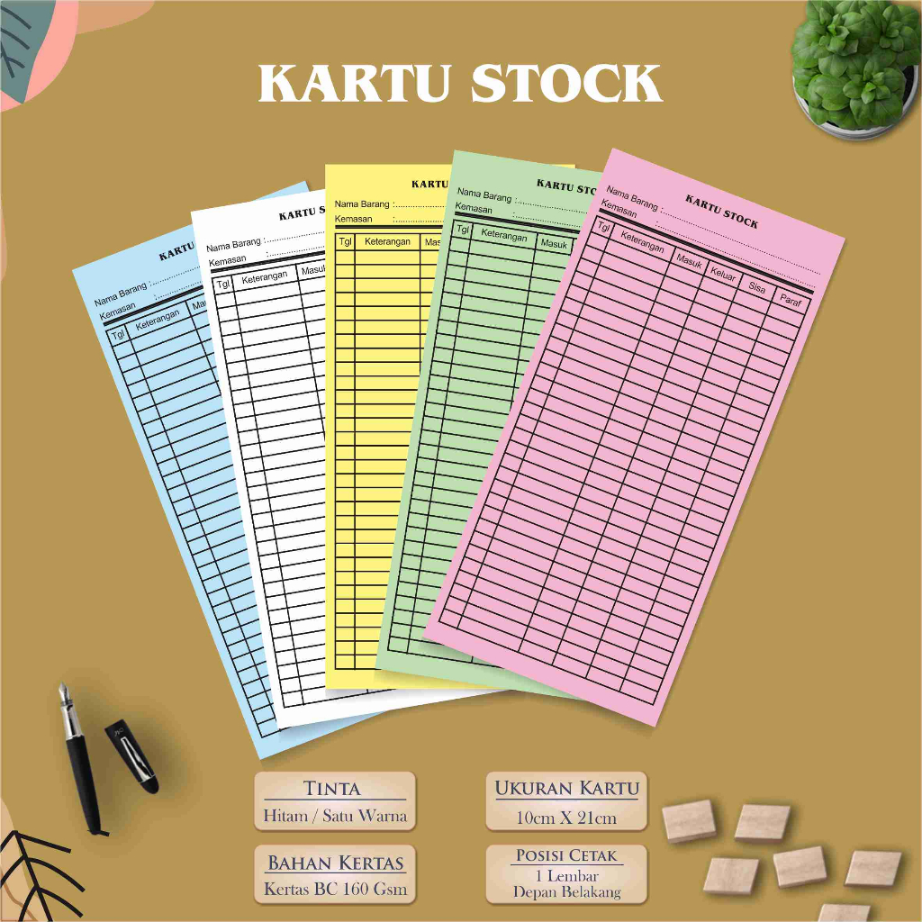 Jual Kartu Stock Barang / Kartu Stock Obat Isi 100 lembar | Shopee ...