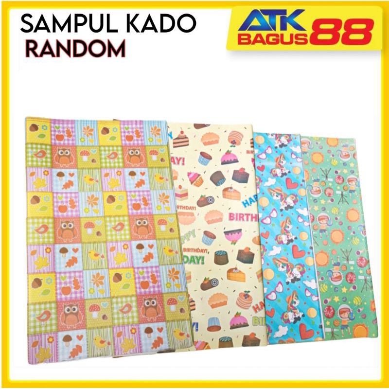 Jual 10 Pcs Kertas Kado Motif Random/Bungkus Kado Motif/Kertas Kado ...