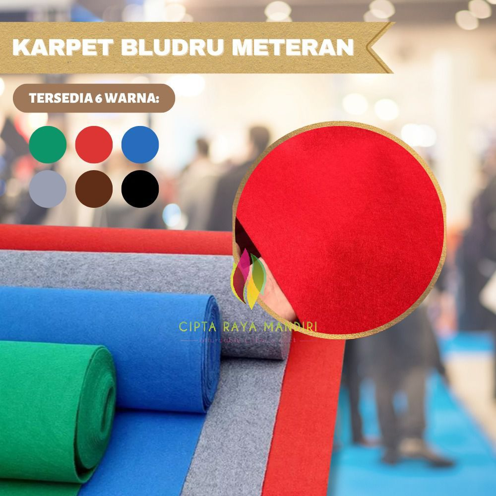 Jual Karpet Buana Bludru Polos Meteran Lebar 2m / Karpet Panggung ...