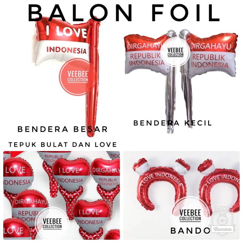 Jual Bendera merah putih/ Balon foil 17 agustusan/ dekorasi agustusan ...