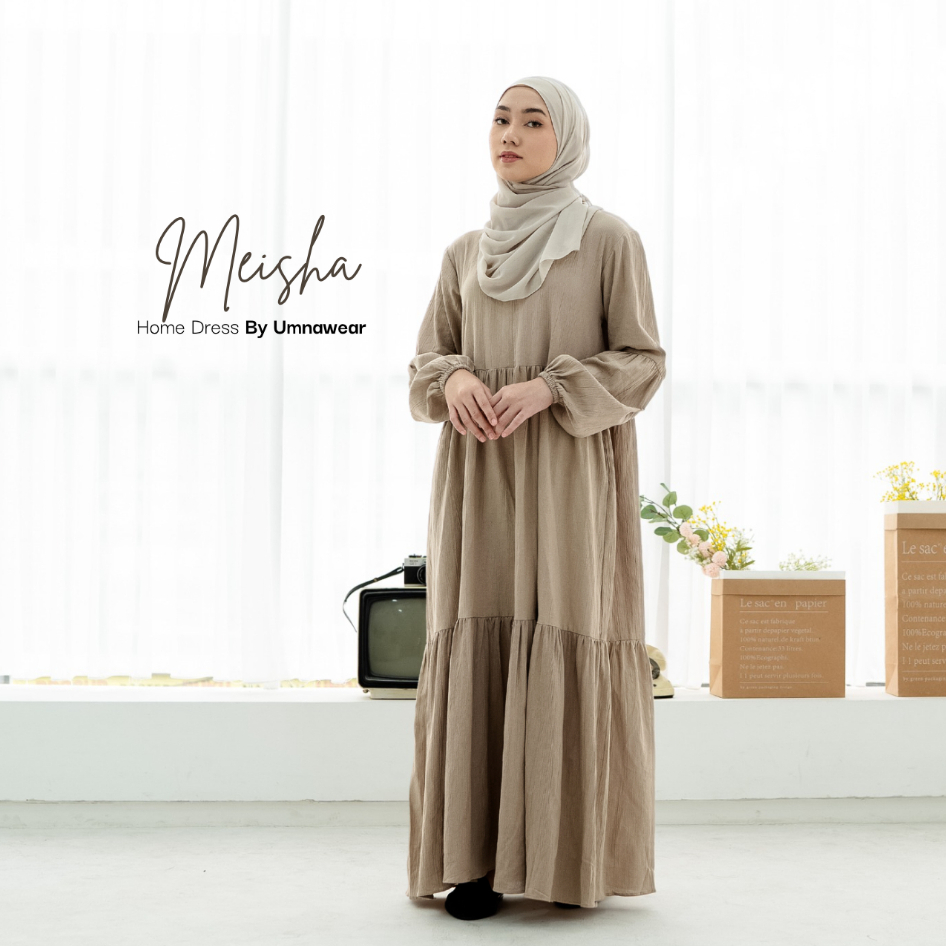 Jual Meisha Dress Wanita Umnawear | Home Dress Syari Terlaris | Gamis ...