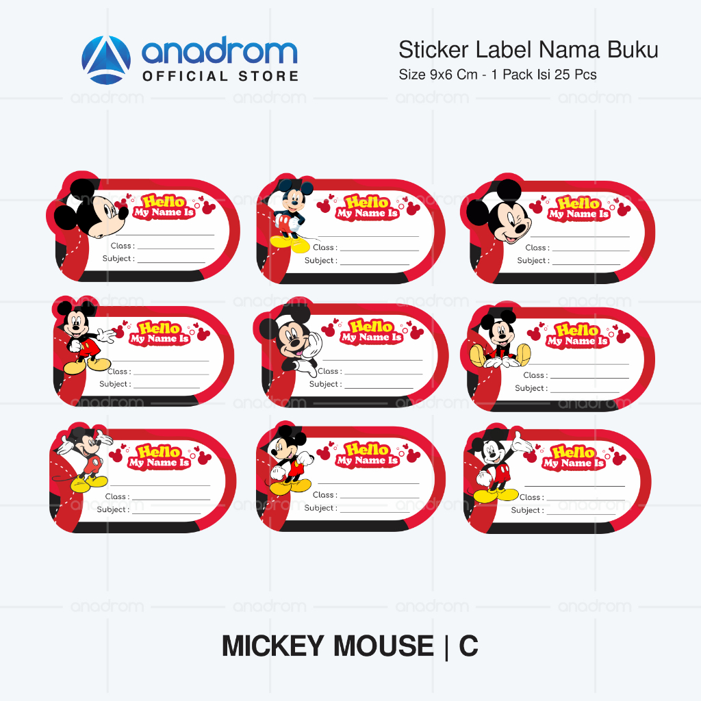Jual Sticker Label Nama Buku | Sticker Mata Pelajaran | Sticker Mapel ...