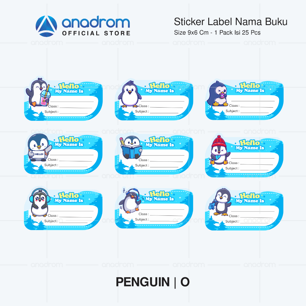 Jual Sticker Label Nama Buku | Sticker Mata Pelajaran | Sticker Mapel ...