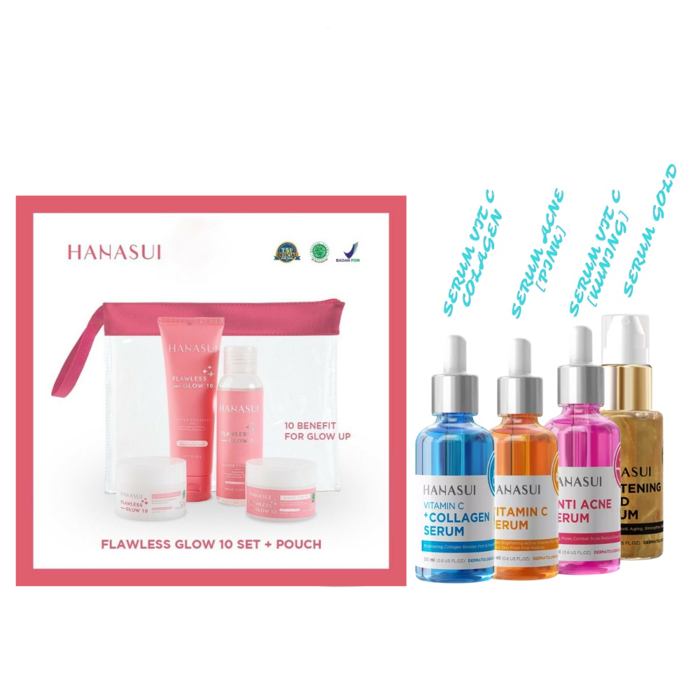 Jual KOM - Paketan Hanasui Flawless Glow | Shopee Indonesia
