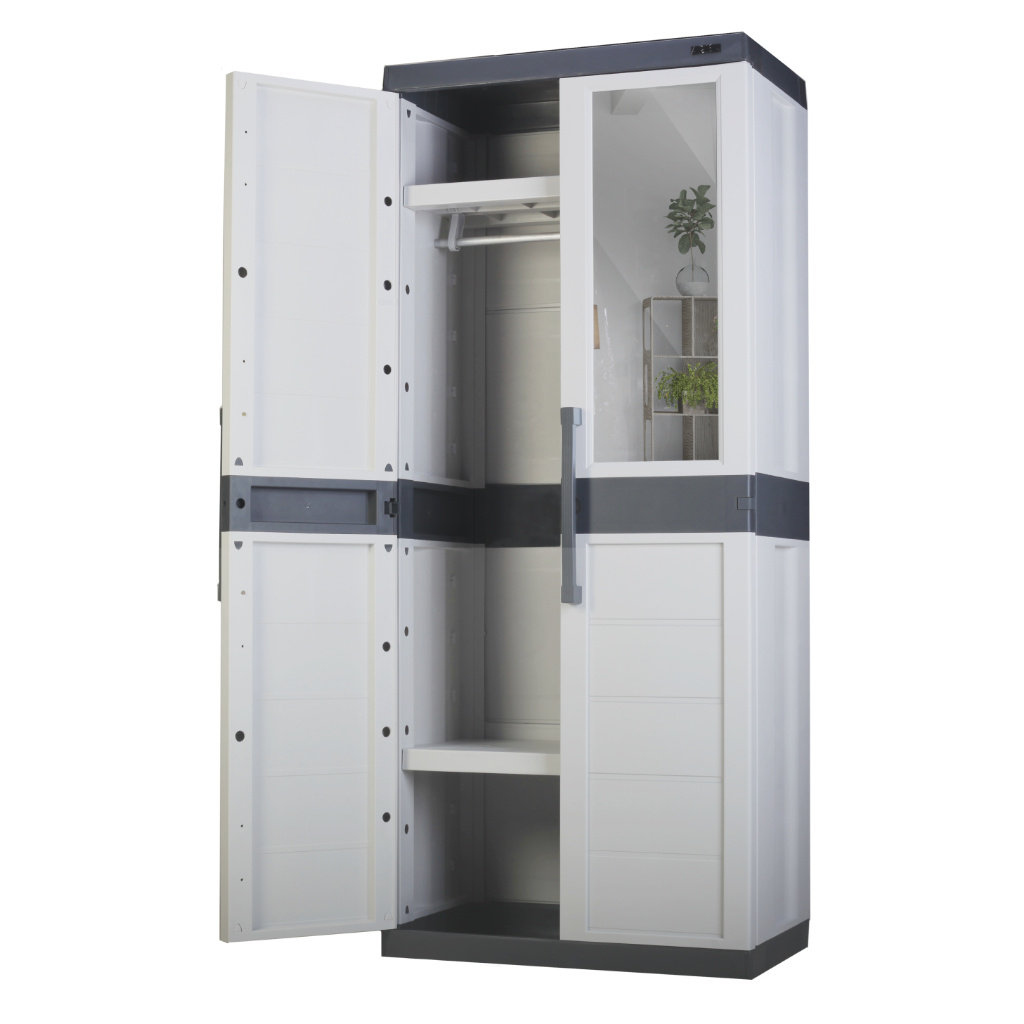 Jual Lemari Pakaian Plastik Elegan Dua Pintu Arisa CA502A | Shopee Indonesia