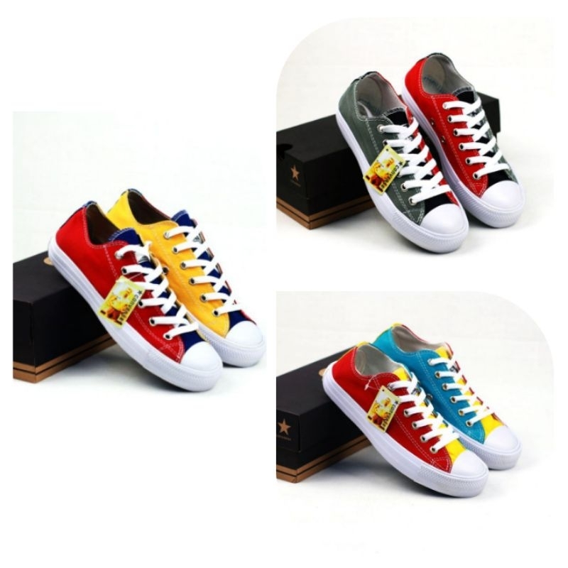 Jual Converse All Star Sepatu Pria Wanita Rainbow Kombinasi 3 Warna ...