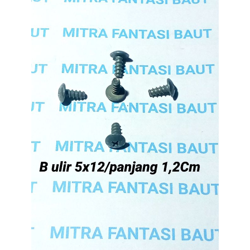 Jual (9pc)Baut ulir/cacing yamaha pendek 5x12/panjang 1,2cm | Shopee ...