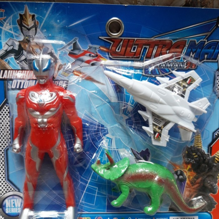 Jual Mainan Anak Laki Laki Super Hero Robot Ultraman plus Pesawat dan ...