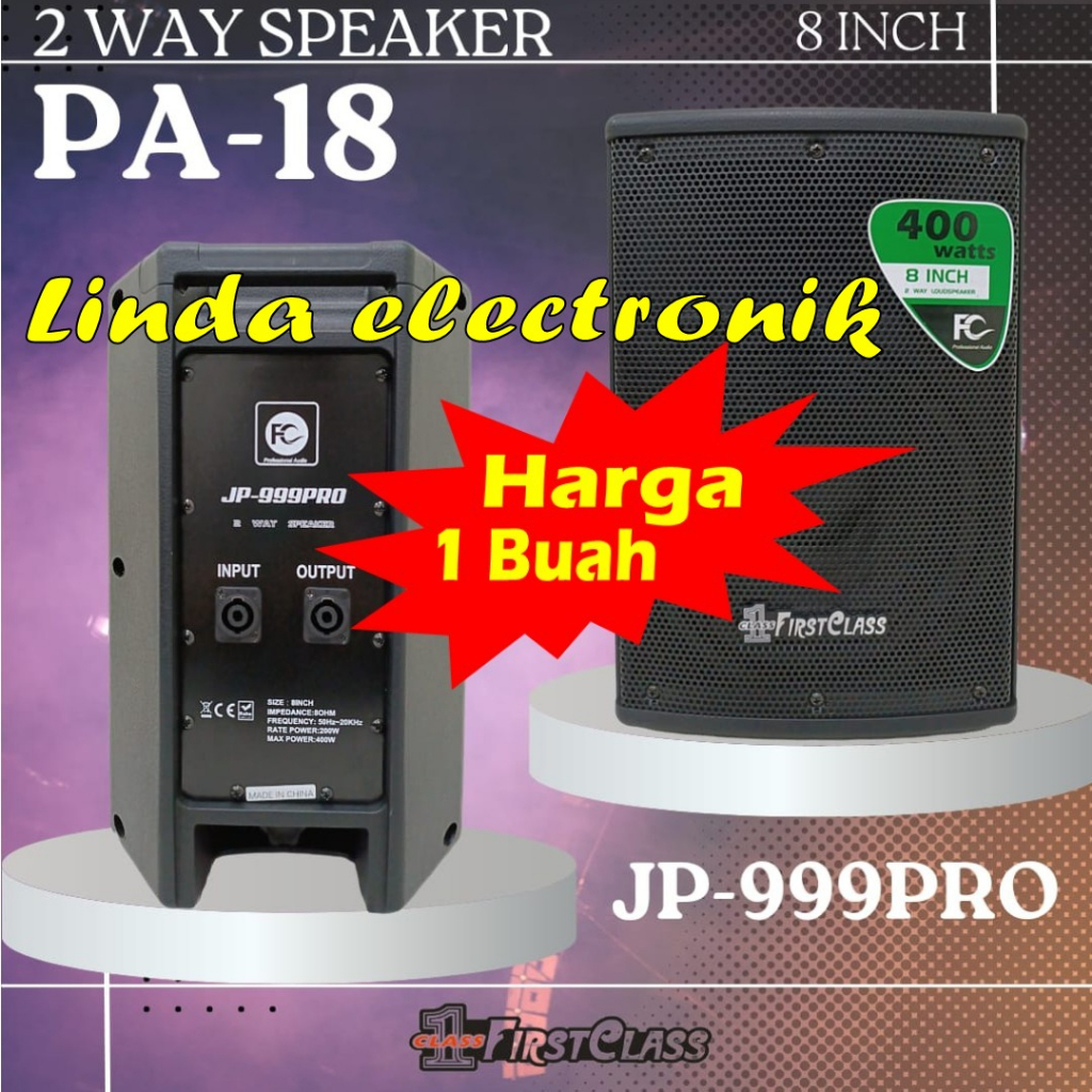 Jual speaker pasif firstclass jp999pro pa18 pa 18 1 buah pasif 8 ...