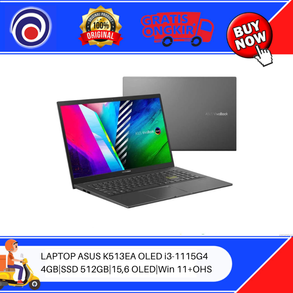 Jual LAPTOP ASUS K513EA OLED i3-1115G4 4GB|SSD 512GB|15,6 OLED|Win 11 ...
