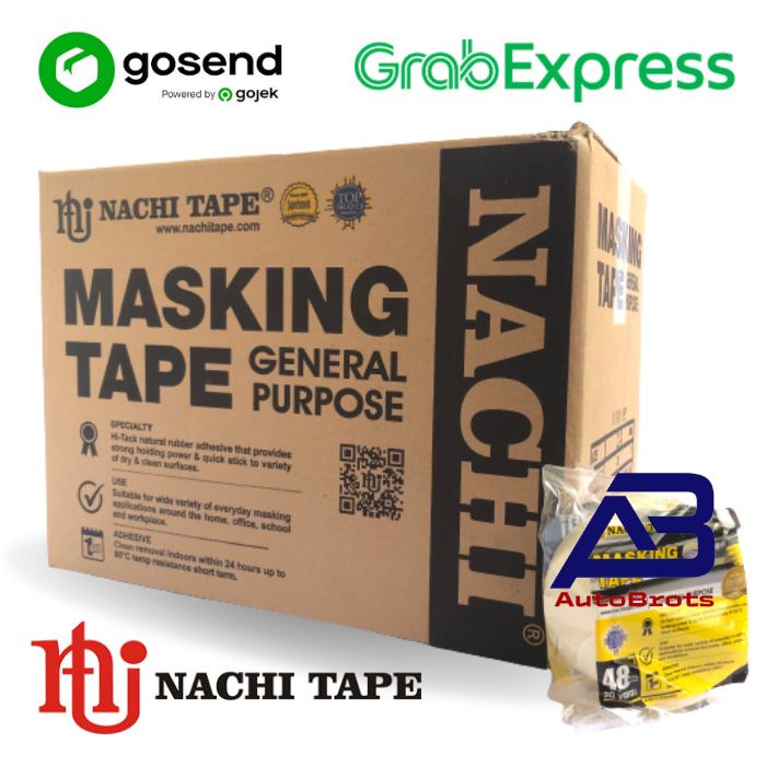Jual 1 Dus/48Roll Nachi Masking Tape Isolasi Kertas 2 Inch (48mm) x 20 ...