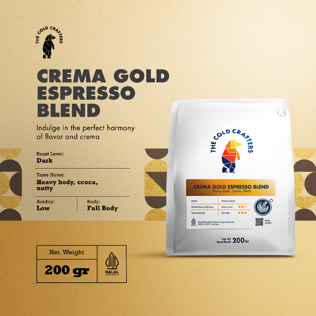 Jual Crema Gold Espresso Blend Arabica Mix Coffee Arabika Biji Kopi ...