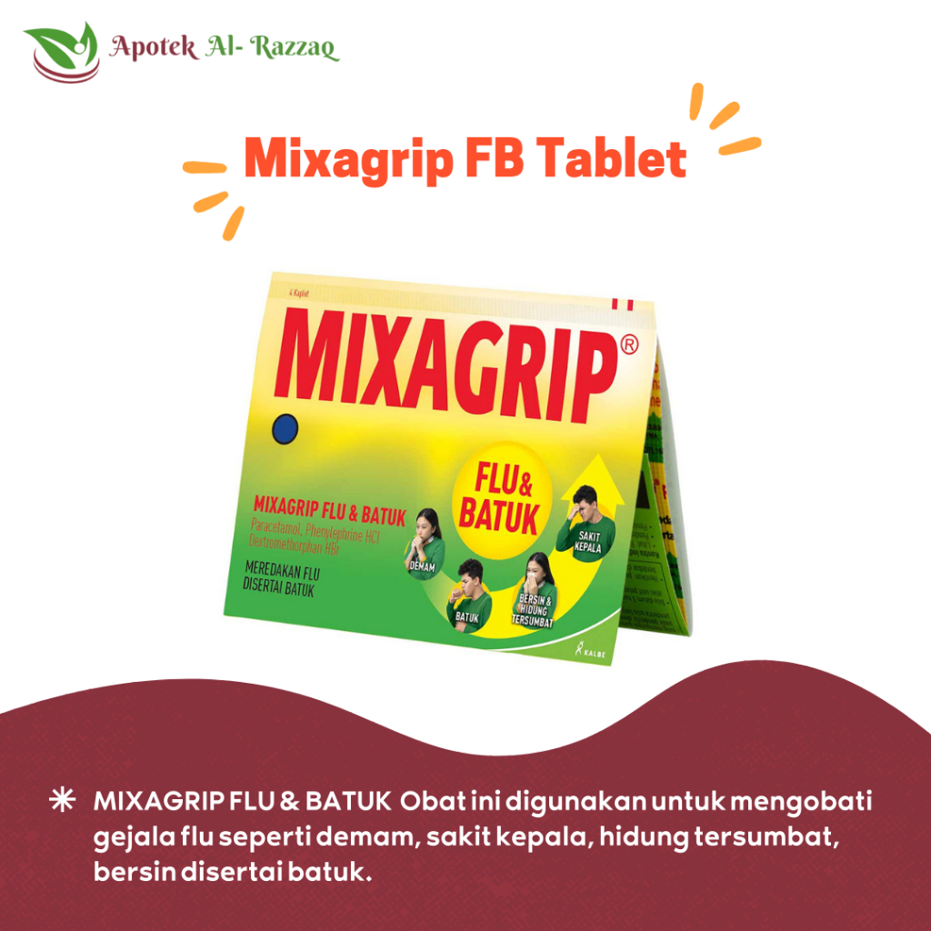 Jual Mixagrip Flu dan Batuk Strip 4 Kaplet | Shopee Indonesia
