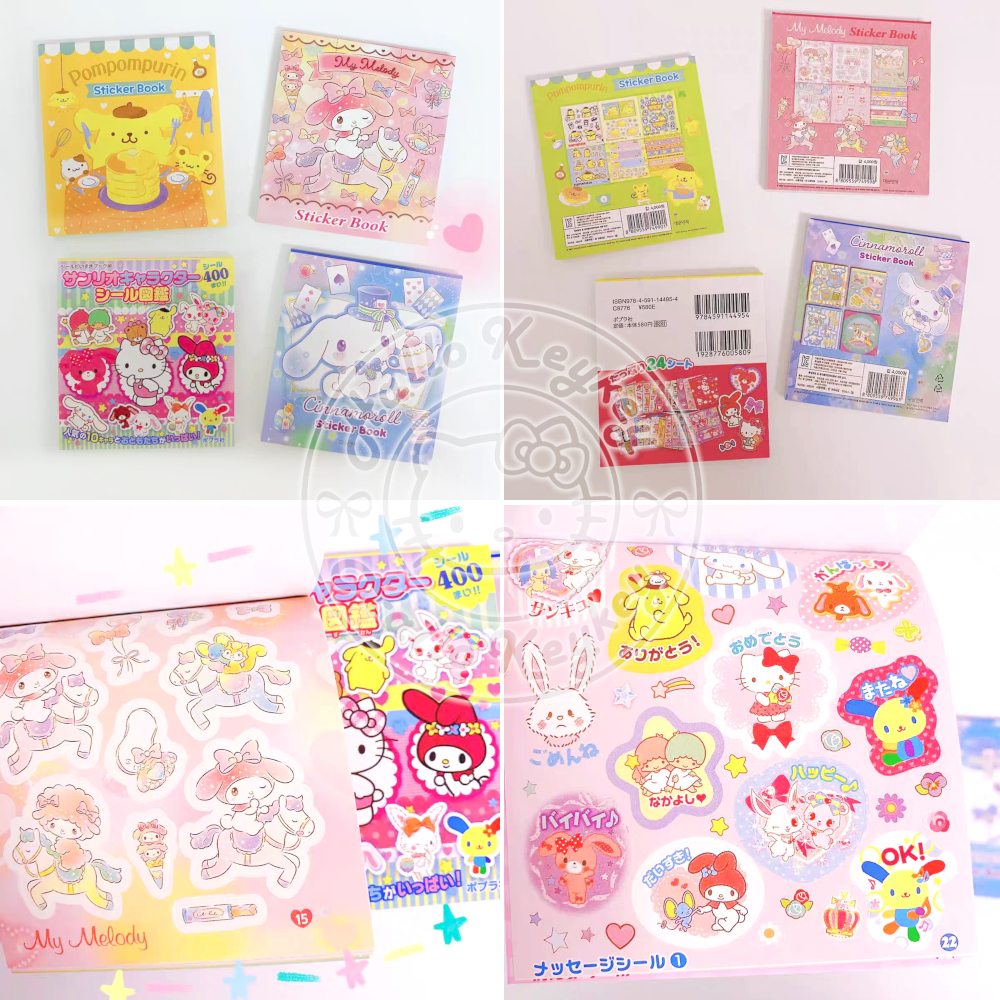 Jual stiker book hello kitty mix melody cinnamoroll pompompurin sanrio ...