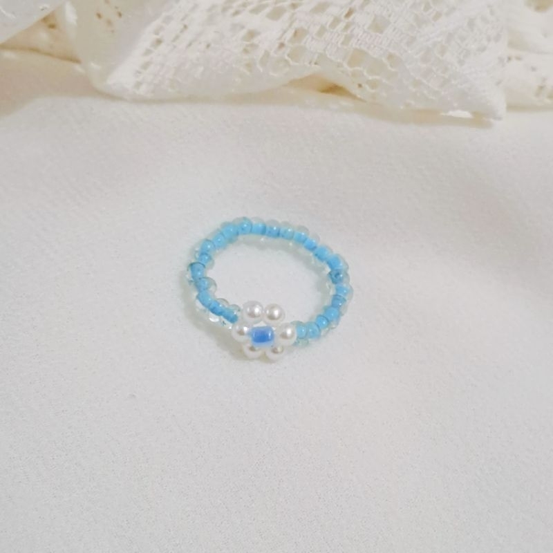 Jual BEADS RING BLUE INSIDE CINCIN MANIK BIRU AESTHETIC KOREA IDOL KPOP ...