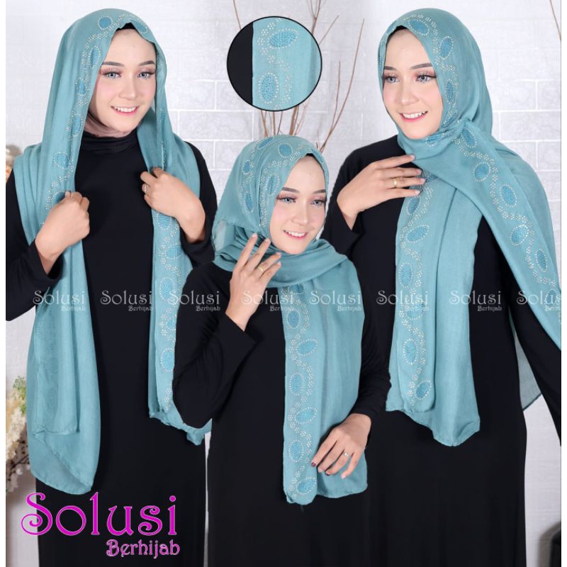Jual MURAH PASHMINA PAYET PRESS CANTIK PASHMINA DUBAI LONG Crystal ...