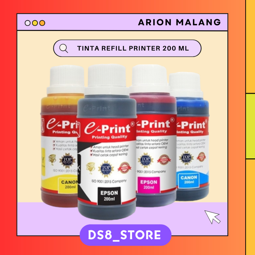 Jual Tinta Printer Epson Universal 200ml E-PRINT | Shopee Indonesia