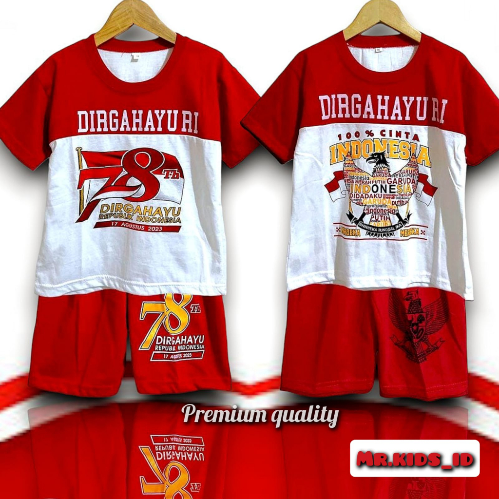 Jual stelan kemerdekaan republik indonesia nerah putih usia 1 sampai 10 ...