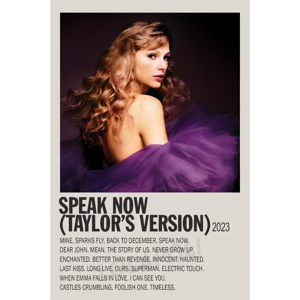 Jual Poster Cover Album Speak Now (Taylor's Version) - Taylor Swift ...