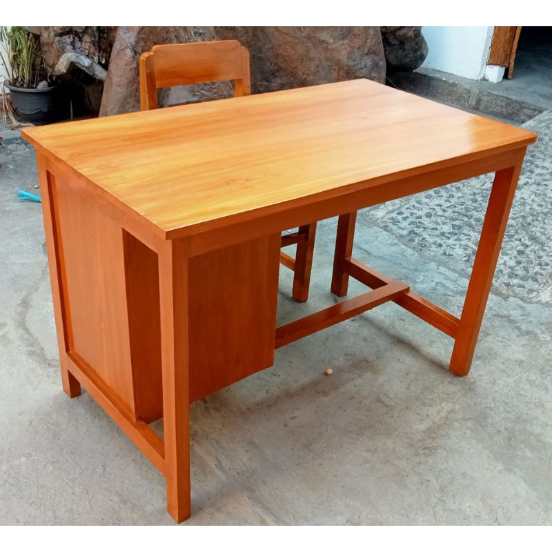 Jual Meja Kursi Guru Sekolah Kayu Jati Minimalis | Shopee Indonesia