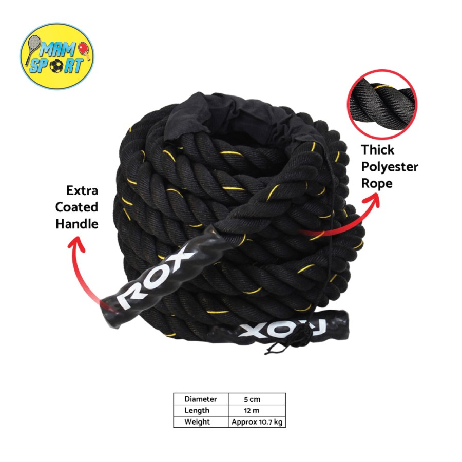 Jual Battle Rope body gym 12 meter tali fitness battling ropes gym ROX ...