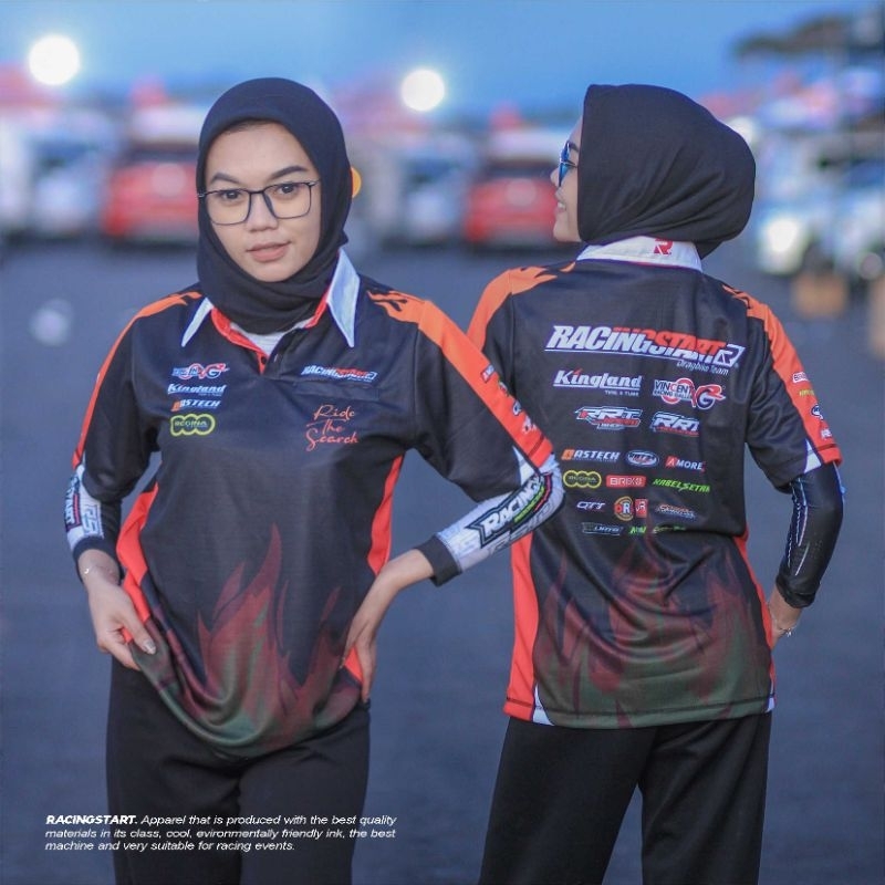 Jual RACINGSTART Jersey Polo Kerah Pria Wanita Lengan Pendek Dry Fit Digital Printing Sublimasi ...