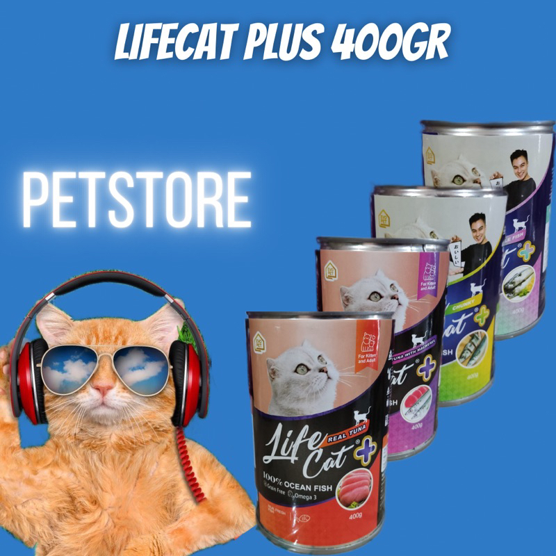Jual LIFE CAT PLUS Makanan Kaleng Kucing 400gr dengan Omega3 dan ...