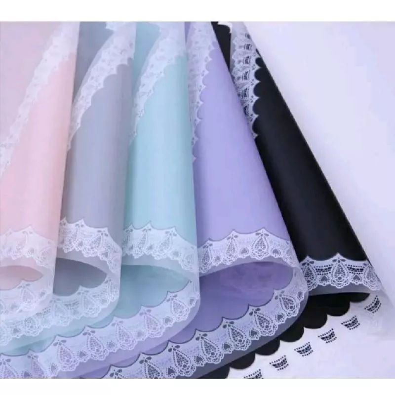 Jual Kertas Cellophane Renda Mewah| New Renda Flower Wrapping Paper ...