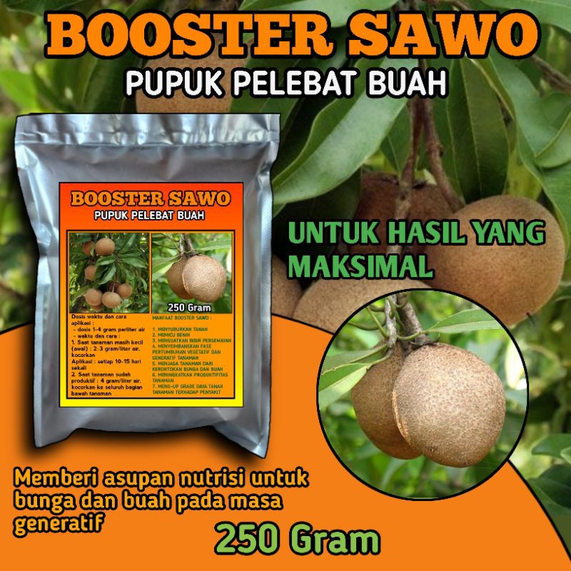 Jual Pupuk Booster pelebat buah sawo pupuk perangsang buah nutrisi untuk bunga dan buah anti ...