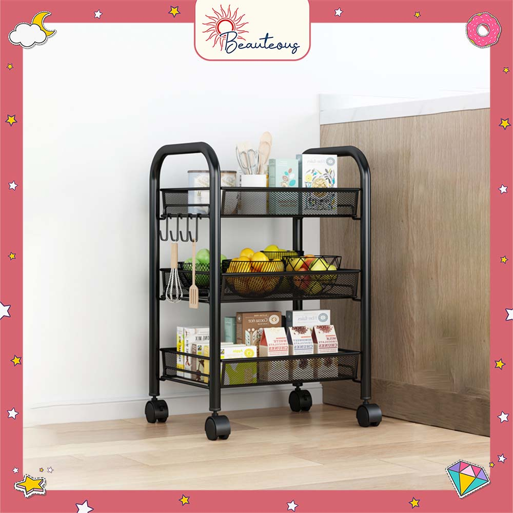 Jual Rak Troli Dorong Susun Rak Besi Tempat Penyimpanan Beroda ...