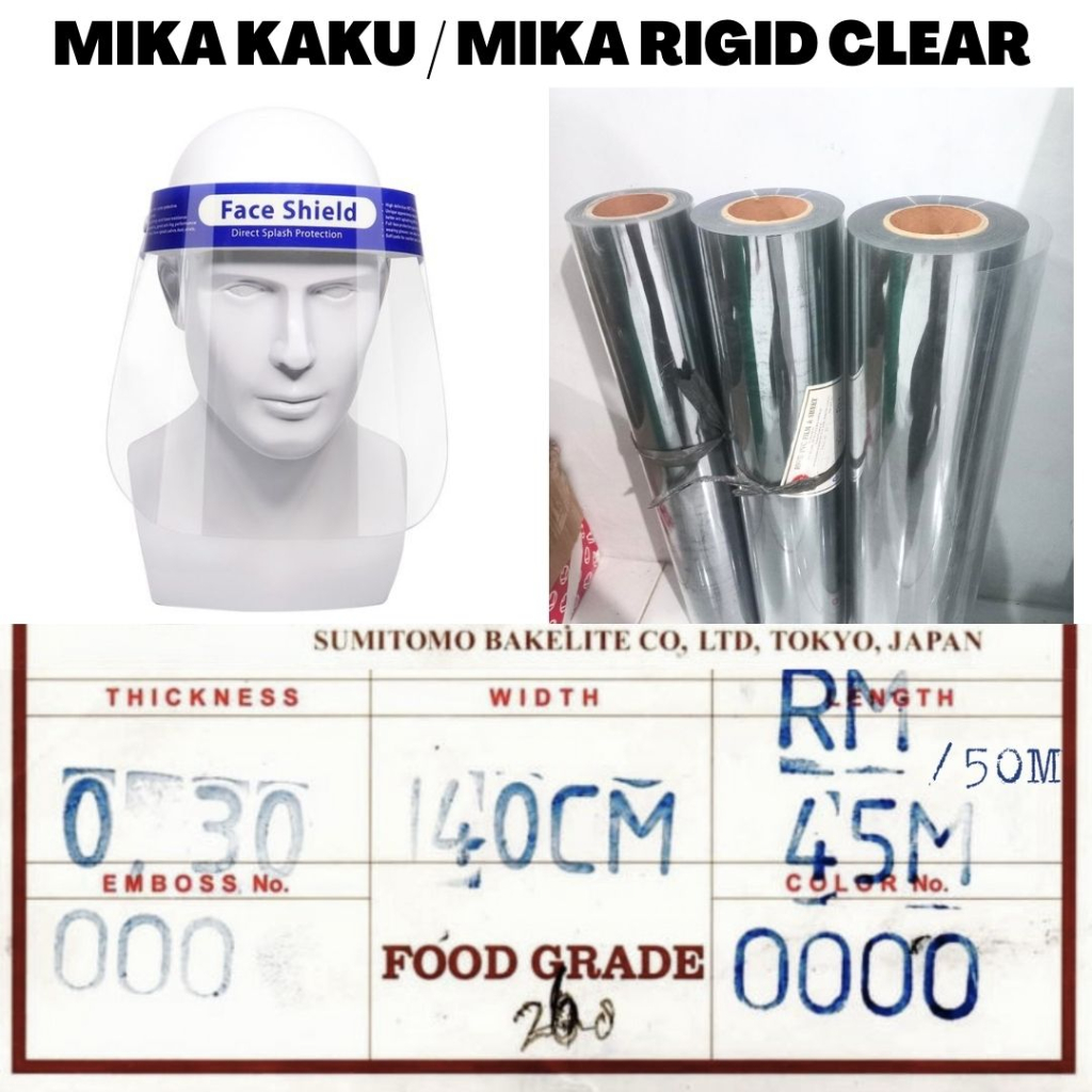 Jual Face Shield Medis Meteran 1m X 140cm, T=0.30mm, Plastik Mika Rigid Keras | Shopee Indonesia