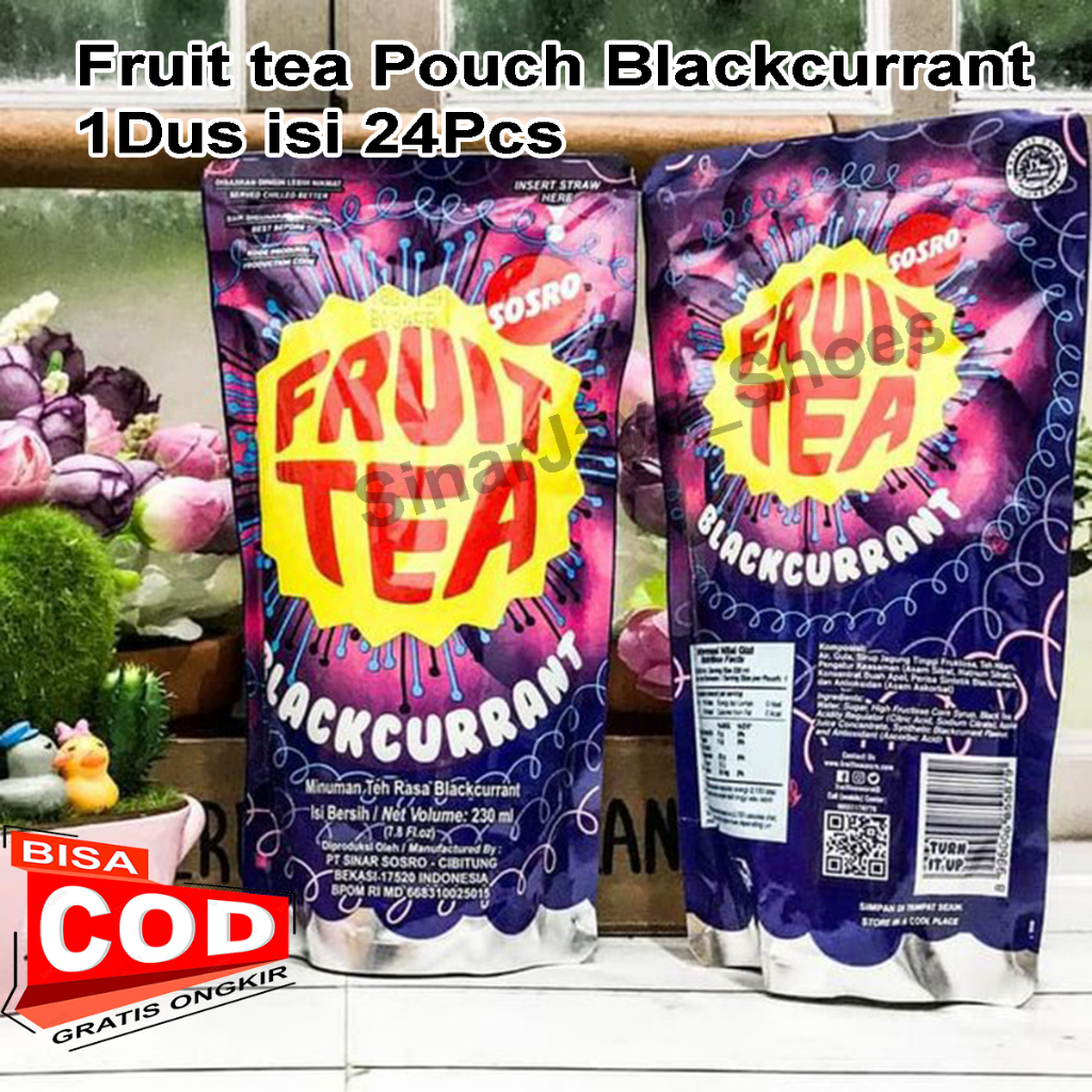 Jual Fruit Tea Sosro Pouch Blackcurrant 200 ml 1 dus isi 24 pcs | Shopee Indonesia