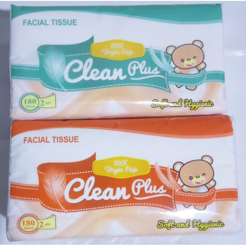 Jual Facial Tissue Clean Plus 180 Sheets 2 Ply | Shopee Indonesia