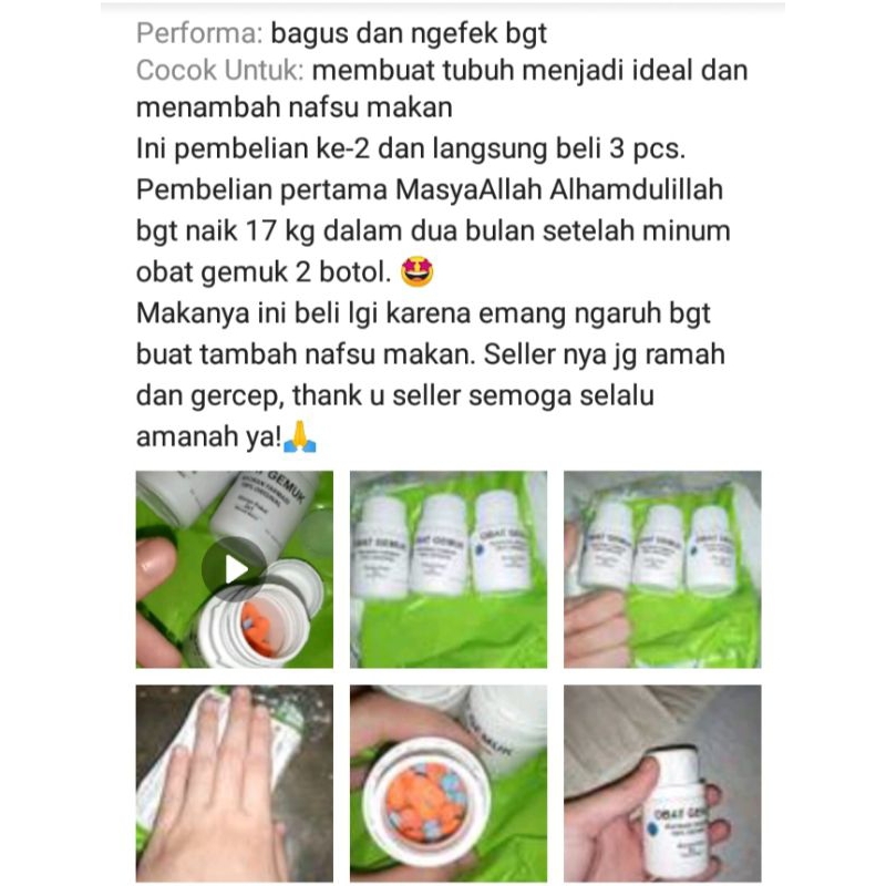 Jual obat gemuk farmasi menambahkan berat badan | Shopee Indonesia