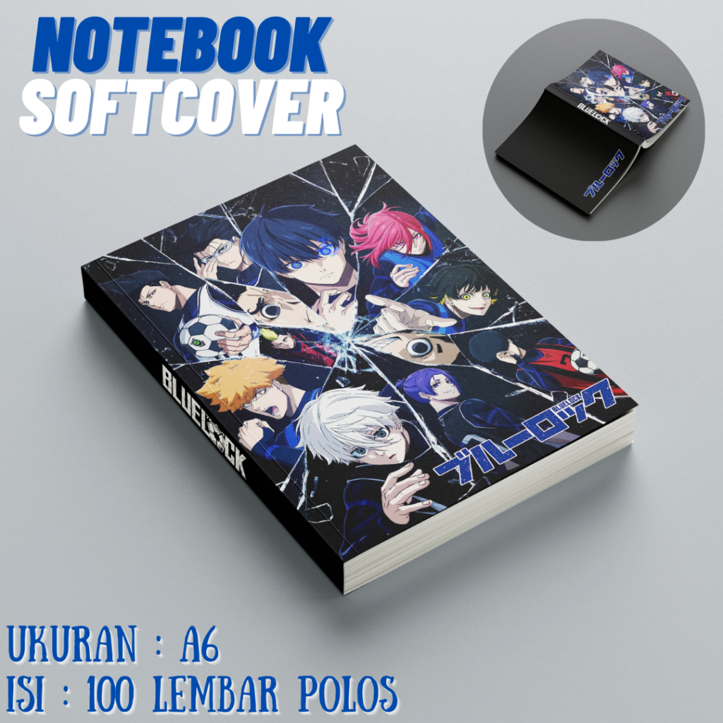 Jual buku catatan tulis / notebook anime soft cover blue lock | Shopee ...