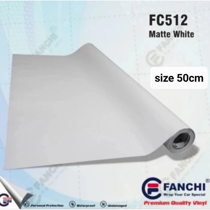 Jual Sticker Fanchi FC512 Matte White Putih Doff Fanchi 50cm permeter ...