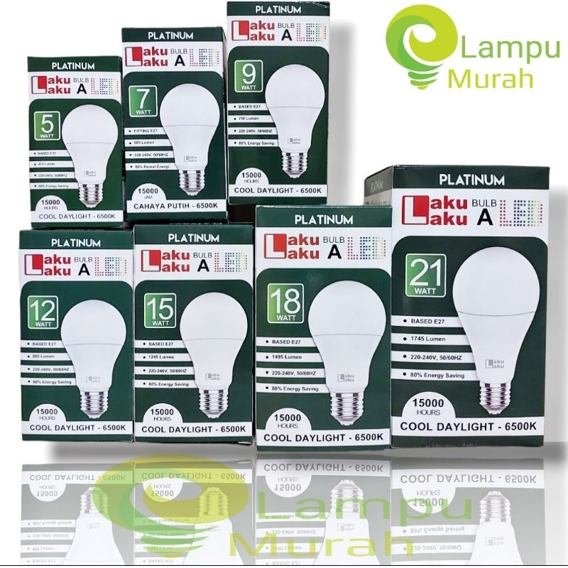 Jual Lampu Led LAKU LAKU PLATINUM 5w 7w 9w 12w 15w 18w 21w - Led Bulb Laku Laku Platinum Cahaya ...