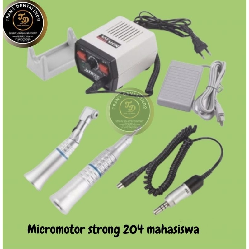 Jual MICROMOTOR STRONG 204 MAHASISWA/MICROMOTOR SET CONTRA DAN STRAIGHT ...