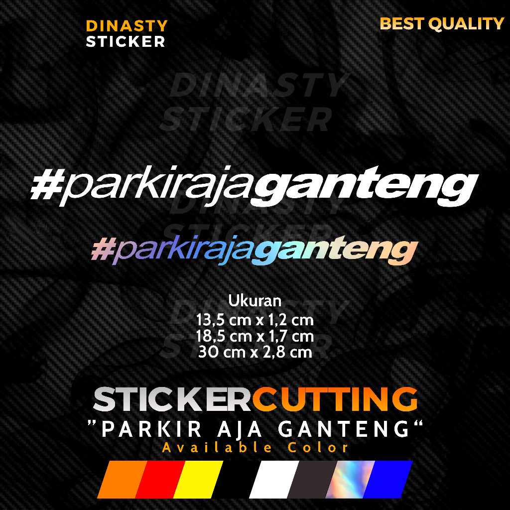 Jual STICKER STIKER CUTTING PARKIR AJA GANTENG VIRAL FYP | Shopee Indonesia