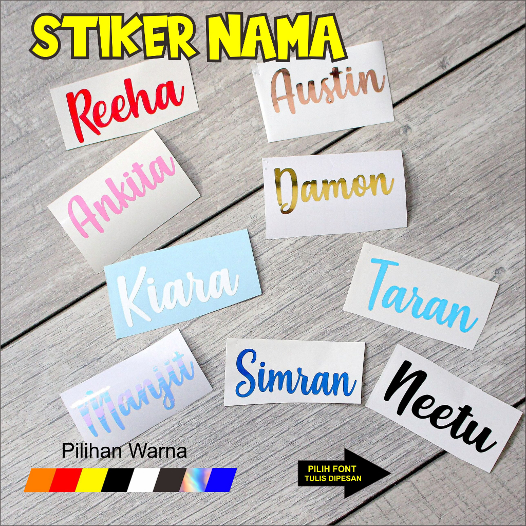 Jual STIKER NAMA CUTTING CUSTOM NAMA COCOK UNTUK TUBLER, MUG | Shopee ...